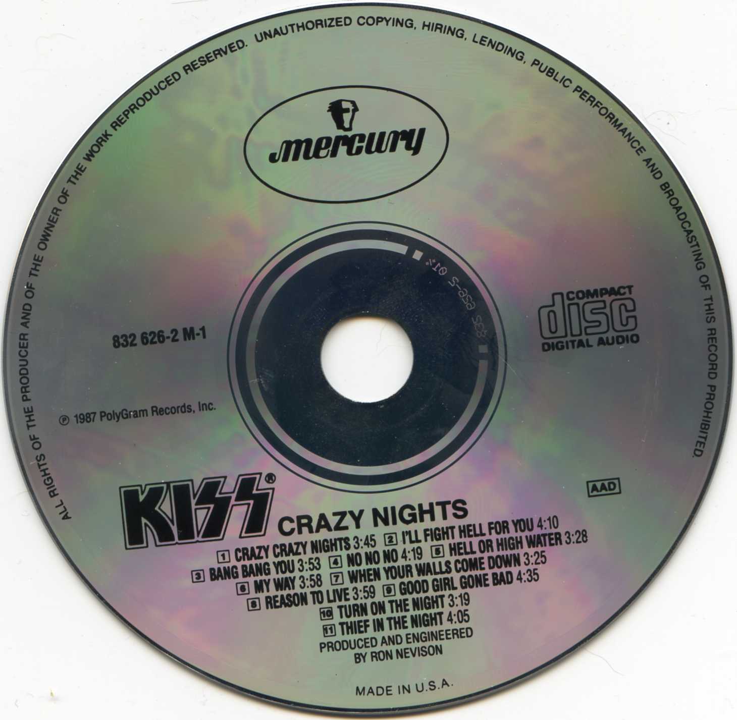 KISS Crazy Nights : CD | CD Covers | Cover Century | Over 1.000.000 ...